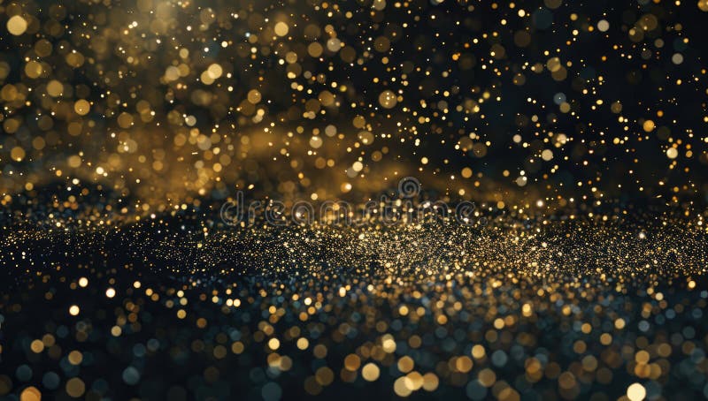 Golden Lights Float in the Sky, Resembling Astronomical Objects in ...