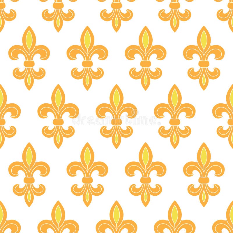 Golden Lily Silhouette Symbol Festival Mardi Gras. Greeting Card Gold ...