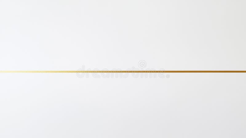 Golden Line Divides a White Background, Creating a Minimalist ...