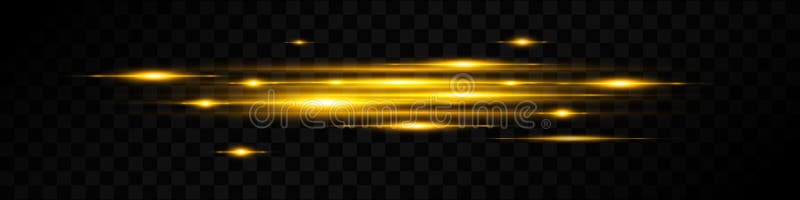 Golden Line of Light. Magic Glow, Particles of Light, Sparks. Luminous ...