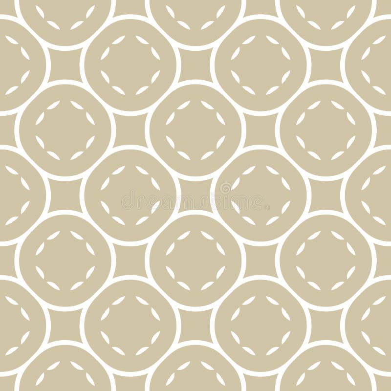 Golden Linear Geometric Vector Seamless Pattern. Texture with Circles ...