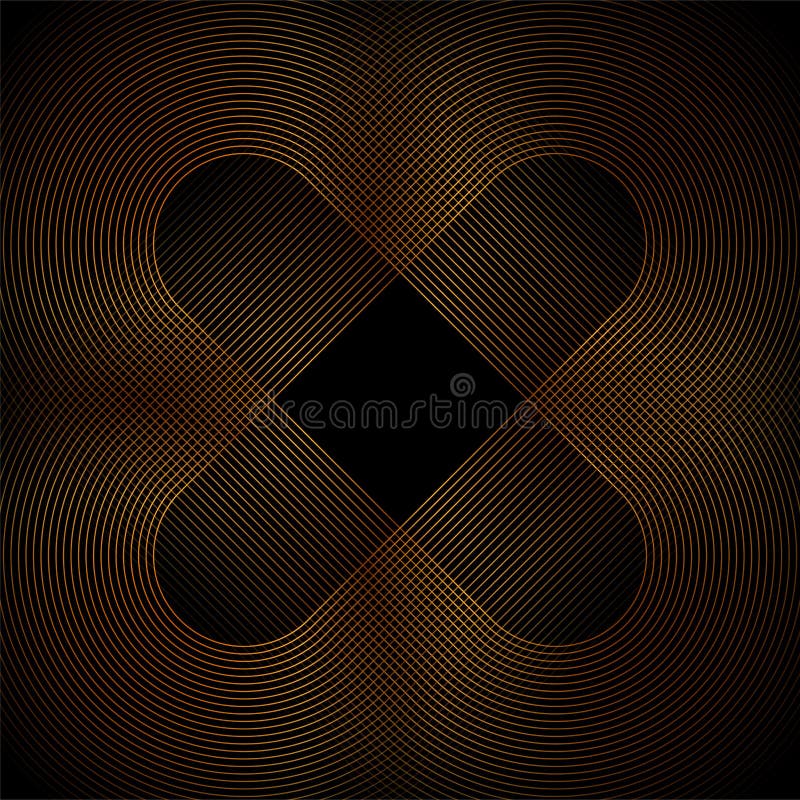 Golden Linear Shape Abstract Geometric Background Stock Illustration ...