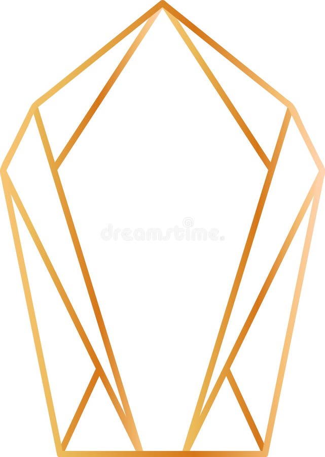 Golden Lines Forming an Abstract Diamond Shape Create a Stunning Visual ...