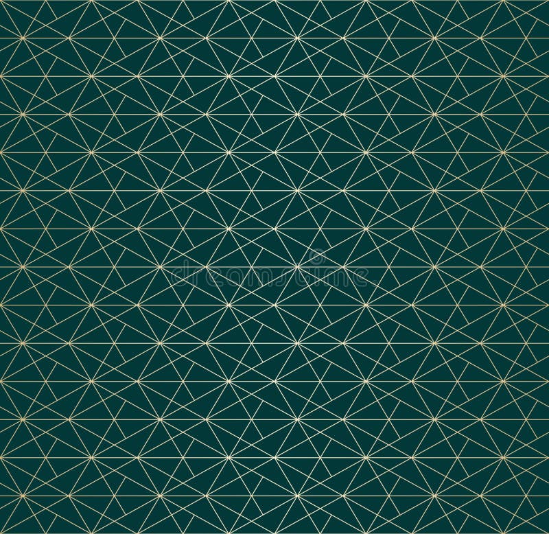 Golden Lines Pattern. Vector Geometric Linear Seamless Texture. Luxury ...