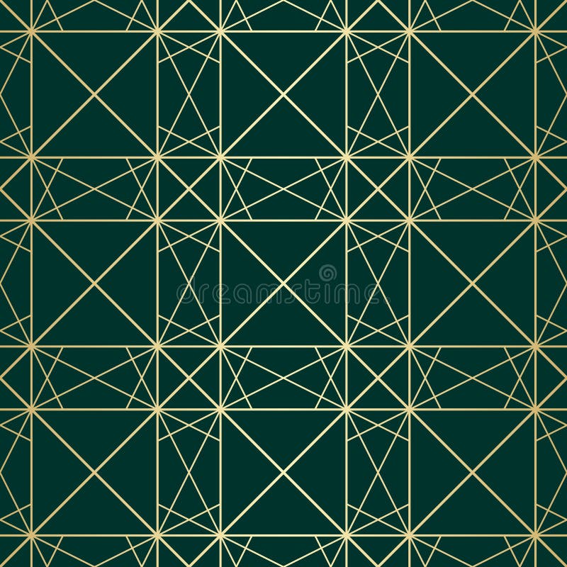 Subtle Golden Vector Geometric Seamless Pattern with Diamond Grid, Thin ...