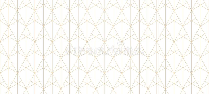 Golden Lines Pattern. Vector Geometric Seamless Texture with Subtle ...