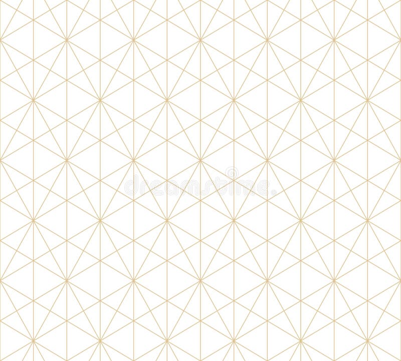 Golden Lines Pattern. Vector Gold and White Geometric Seamless Grid ...