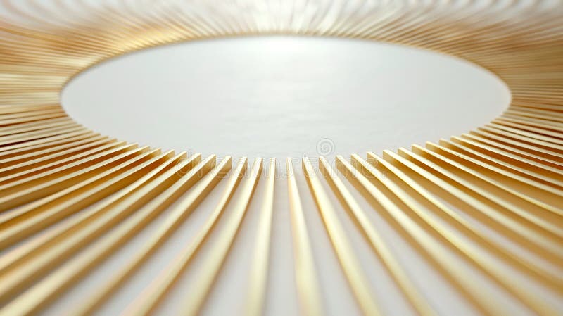 Intricate Golden Rays Radiate from a Central White Circle in Elegant ...