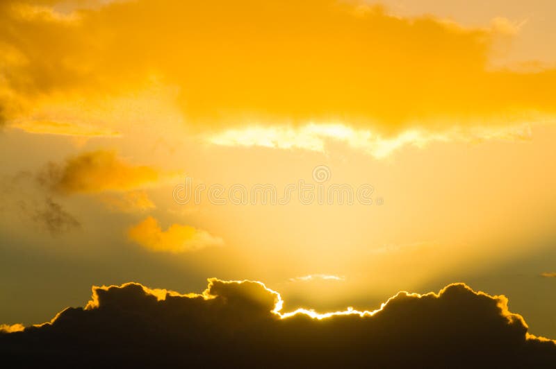 Golden lining cloud stock image. Image of cloud, dramatic - 26001457