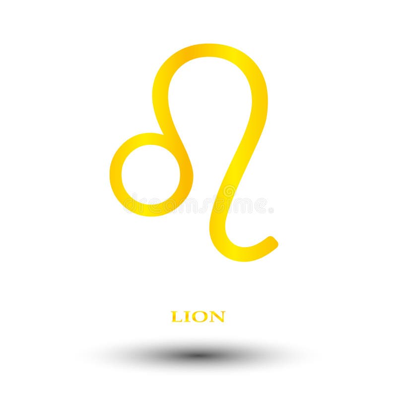 Golden lion sign stock vector. Illustration of golden - 92249614