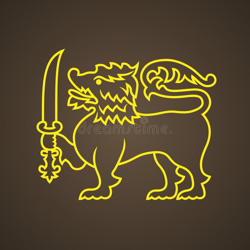 Symbol from the Flag of Sri Lanka Stock Vector - Illustration of flag ...