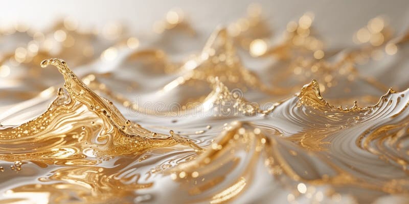 Golden Liquid Abstract - Stunning Texture Stock Photo - Image of ...