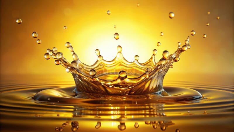 Golden Liquid Crown a Stunning Visually Appealing Image of a Drop ...