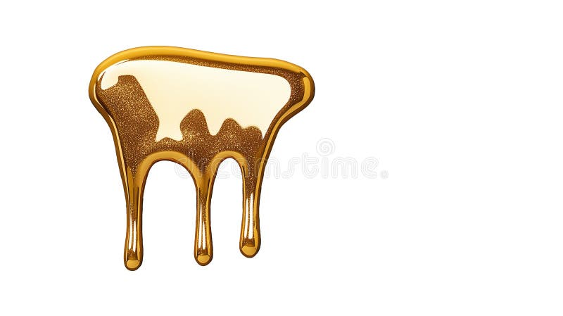 Golden Liquid Drip Design with Transparent Background for Creative Use ...