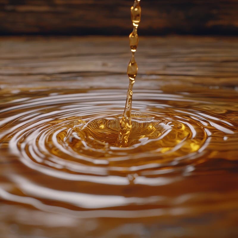 Golden Liquid Droplet Splash Stock Illustration - Illustration of ...