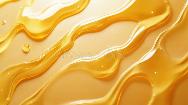 Golden Liquid Flows. Viscous Texture and Smooth Surface, Liquid Art ...
