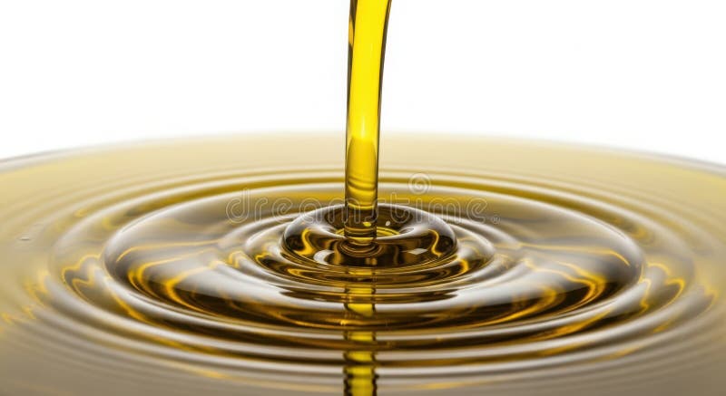 Golden Liquid Pouring Creating Ripples on Surface Stock Illustration - Illustration of stream ...