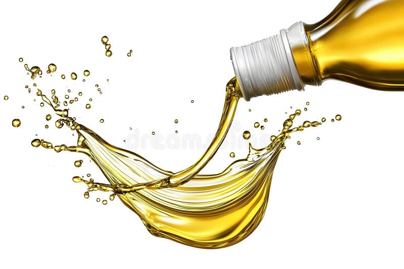 Golden Liquid Pouring with Dynamic Splash and Droplets Stock ...