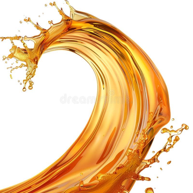 Golden Liquid Splash stock image. Illustration of transparency - 348131219