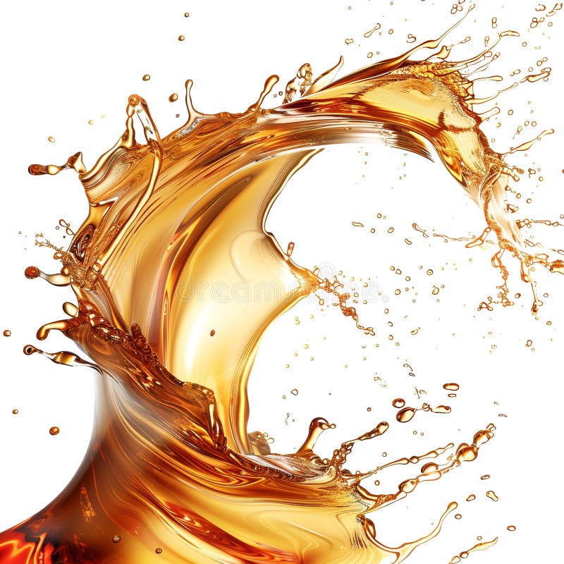 Golden Liquid Splash stock photo. Illustration of generative - 348131240