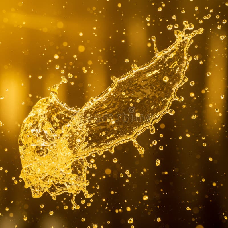 Golden Liquid Splash Abstract Background Stock Illustration ...