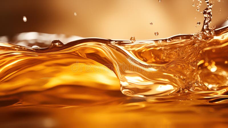 Golden Liquid Splash Captured in High Detail Stock Illustration ...