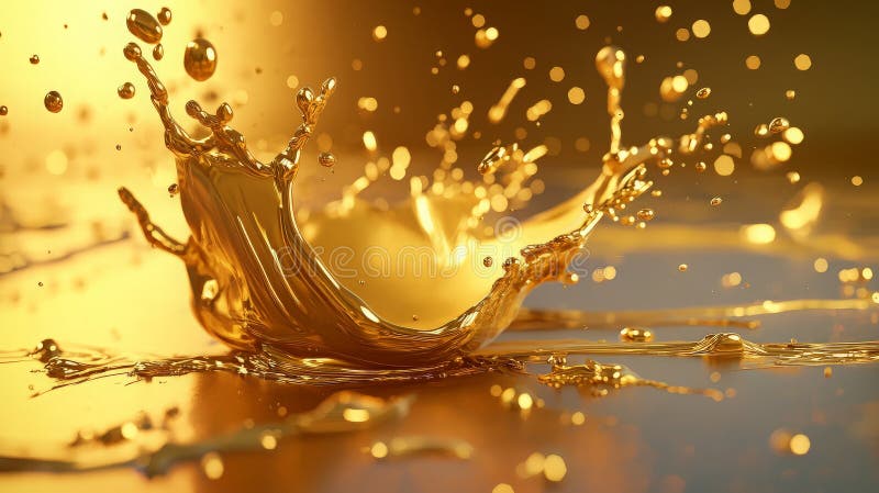 Splash Golden Liquid Creates Abstract Crown Shape Stock Photos - Free ...