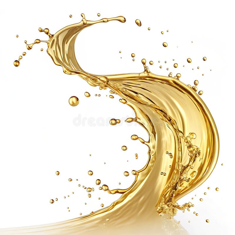 Golden Liquid Splash 3D Render, Dynamic Wave, Luxury Concept, Gold ...