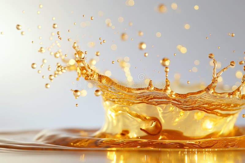 Golden Liquid Splash stock image. Image of impact, ripple - 314561445