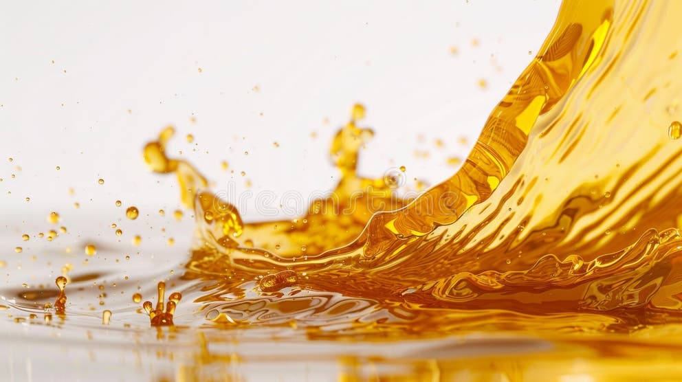 Golden Liquid Splash with Dynamic Motion Stock Image - Image of liquid ...