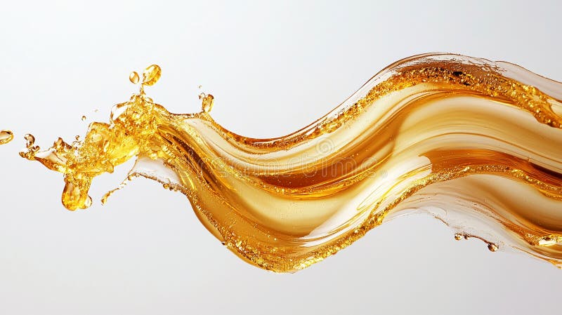 Golden Liquid Splash Motion Design Element for Advertising Product and ...