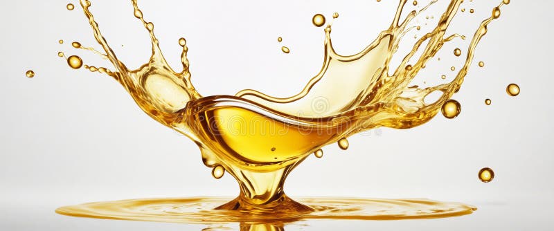 Golden Liquid Splashing and Making a Crown Shape Stock Illustration ...