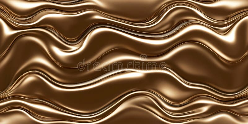 Golden Liquid Surface Swirling, Reflecting Light, Generating Dynamic ...