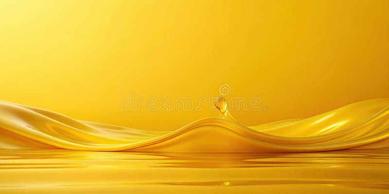 Golden Liquid Wave with a Single Drop Abstract Background Image for ...