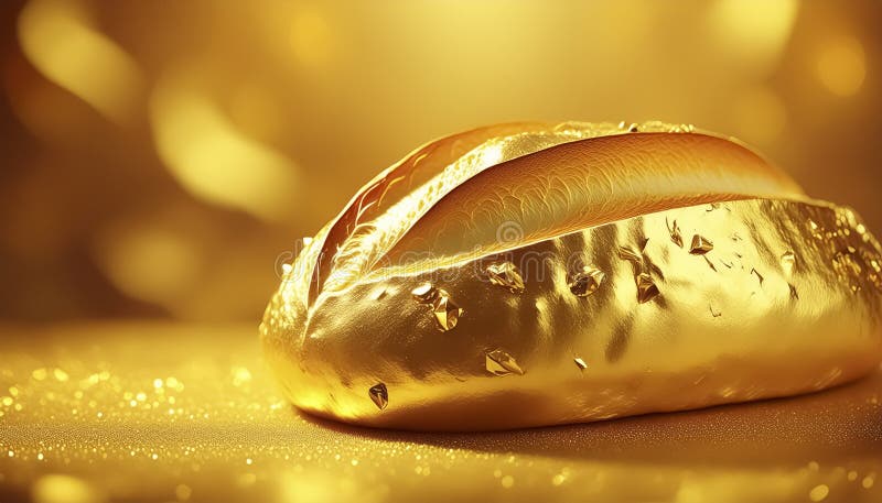 Golden loaf of bread stock illustration. Illustration of culinary ...