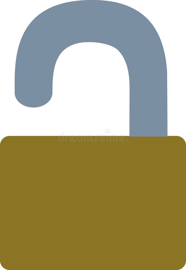 Golden lock icon stock vector. Illustration of icon - 107178901