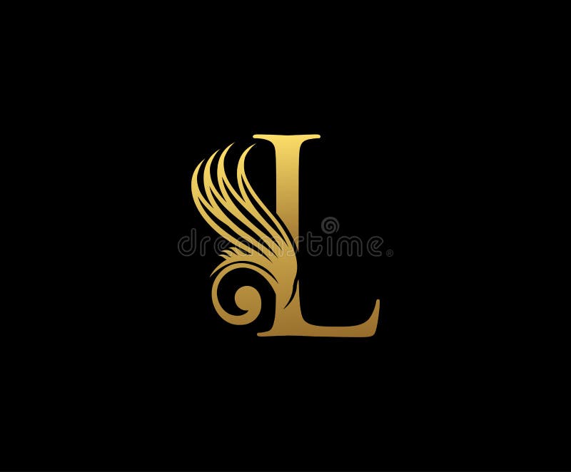 Golden Logo with L Letter Luxury Logo Icon Stock Vector - Illustration ...