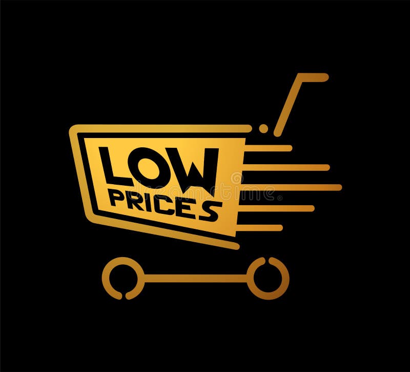 Golden low prices icon stock vector. Illustration of promotion - 147213132