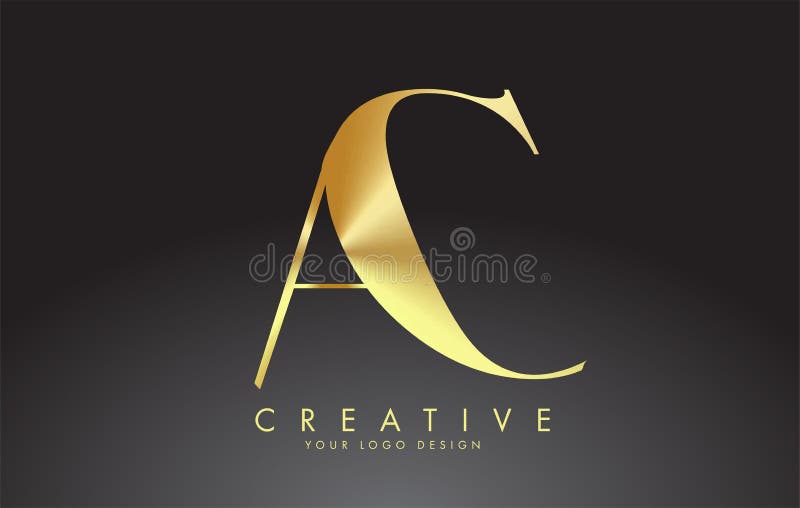Golden Luxury AC a C Letters Logo Design Stock Vector - Illustration of ...