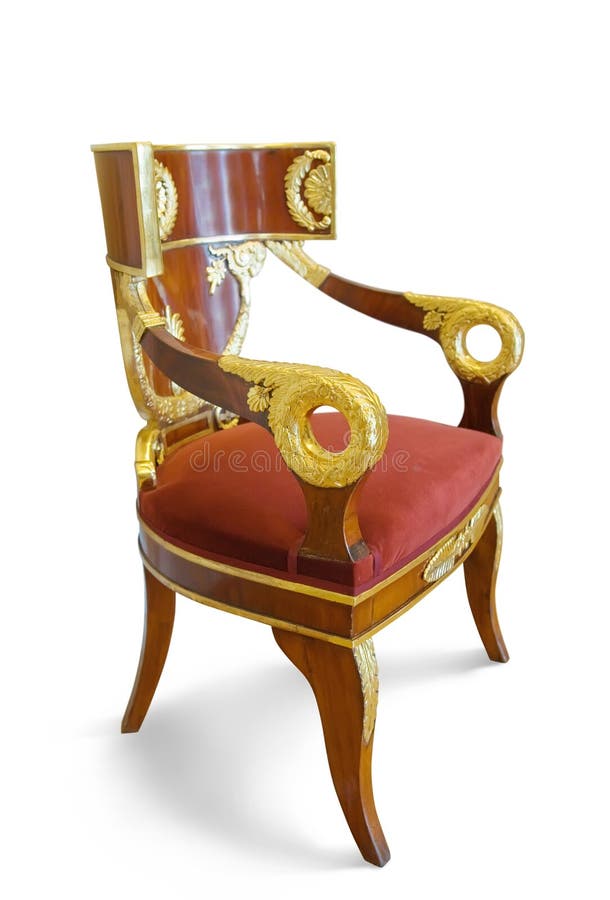 Golden luxury chair stock photo. Image of royal, studio - 10885568