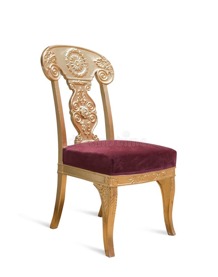 Golden luxury chair stock photo. Image of royal, studio - 10885568