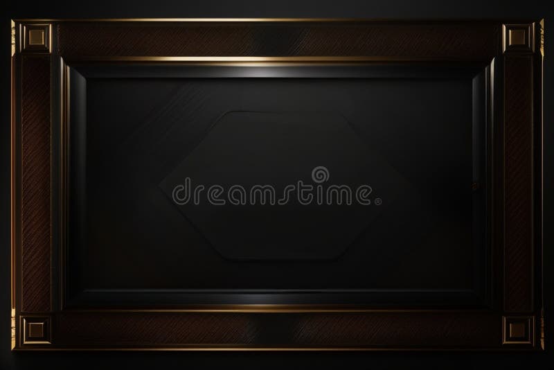 Golden Luxury Frame Template Abstract Illustration Generative AI Stock ...