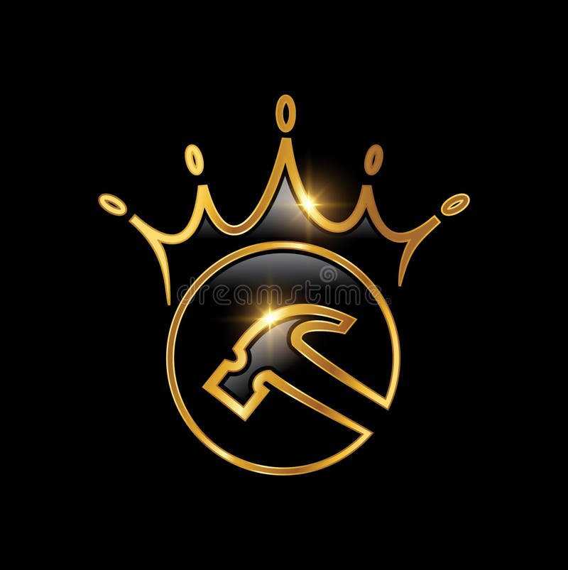 Golden Luxury Hammer Logo Sign Stock Vector - Illustration of graphic ...