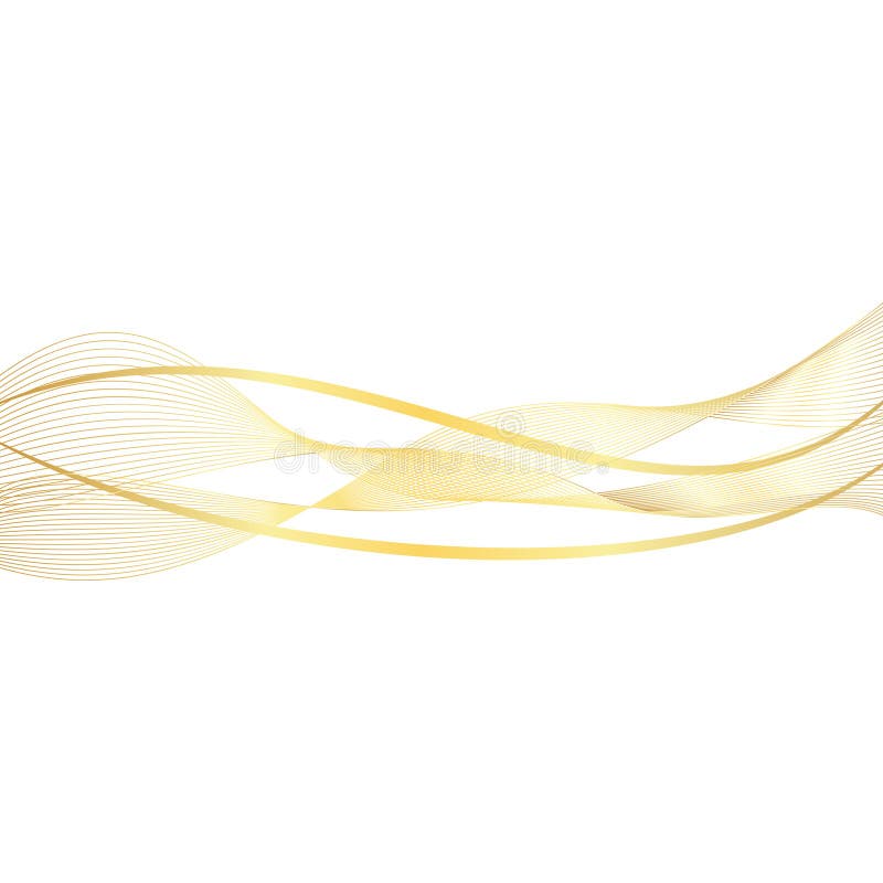 Golden Luxury Wavy Line Border Stock Vector - Illustration of undefined ...