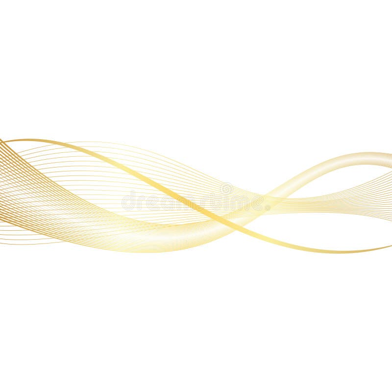 Golden Luxury Wavy Line Border Stock Vector - Illustration of ...