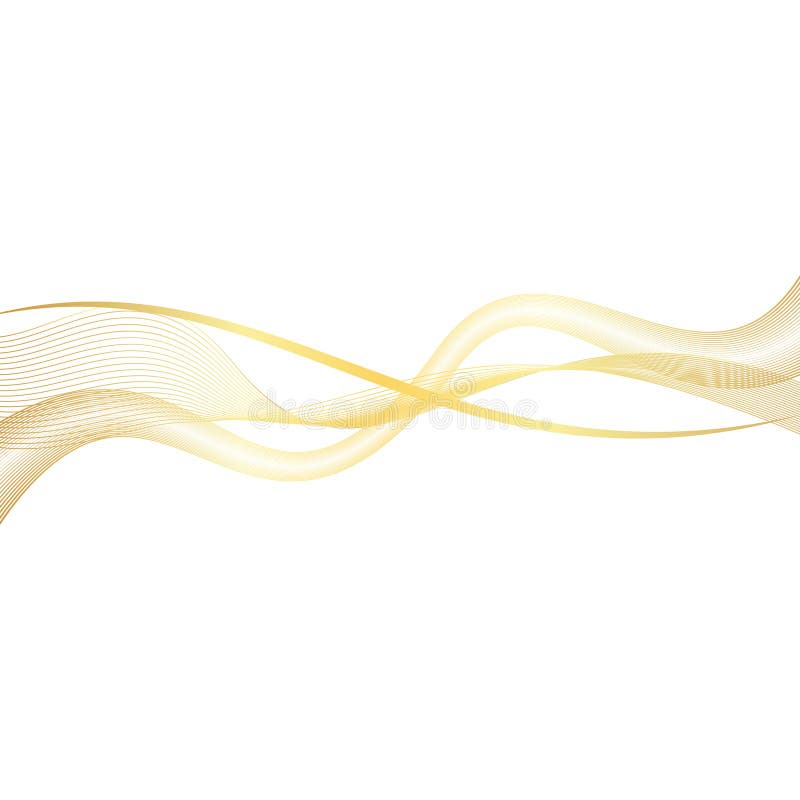 Golden Luxury Wavy Line Border Stock Vector - Illustration of luxury ...