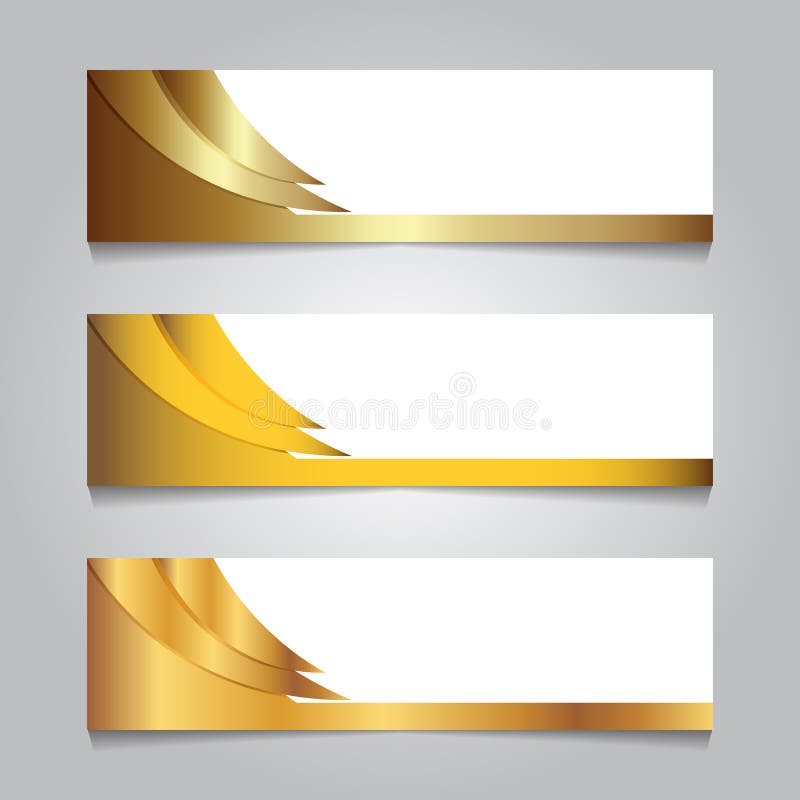 Golden Luxury Web Banner. Print Banner Template Design. for Promotion ...