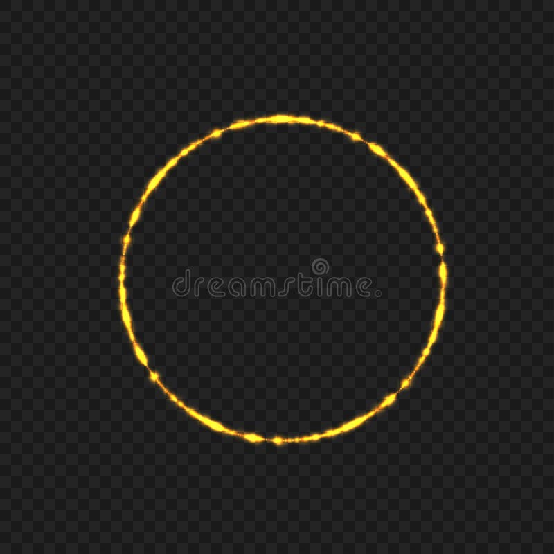 Golden fire ring stock vector. Illustration of glitter - 106029545