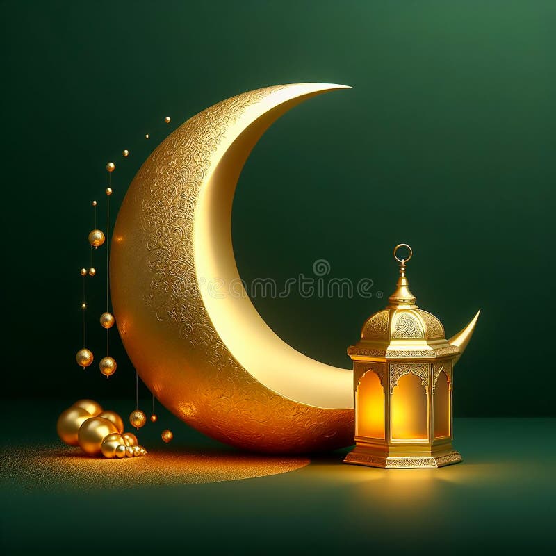Golden Magic Lamp for Ramadan Stock Illustration - Illustration of ...