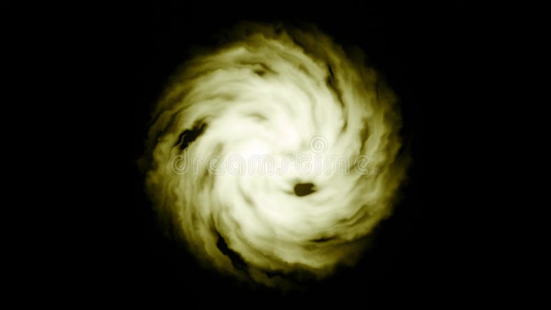 Golden Magic Portal Circle Seamless Loop. Abstract Cyclone on Black ...